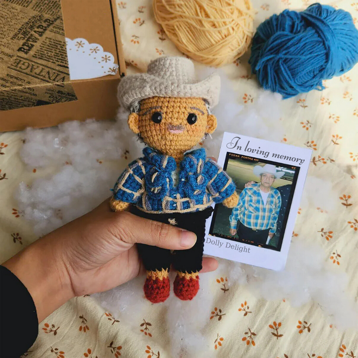 Dolly® Personalized Crochet Doll with Photo Card – Dolly Delight