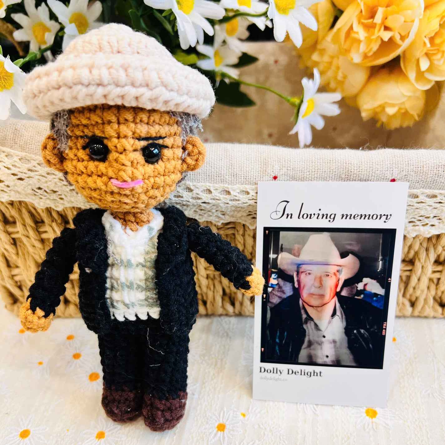 Dolly® Personalized Crochet Doll with Photo Card – Dolly Delight